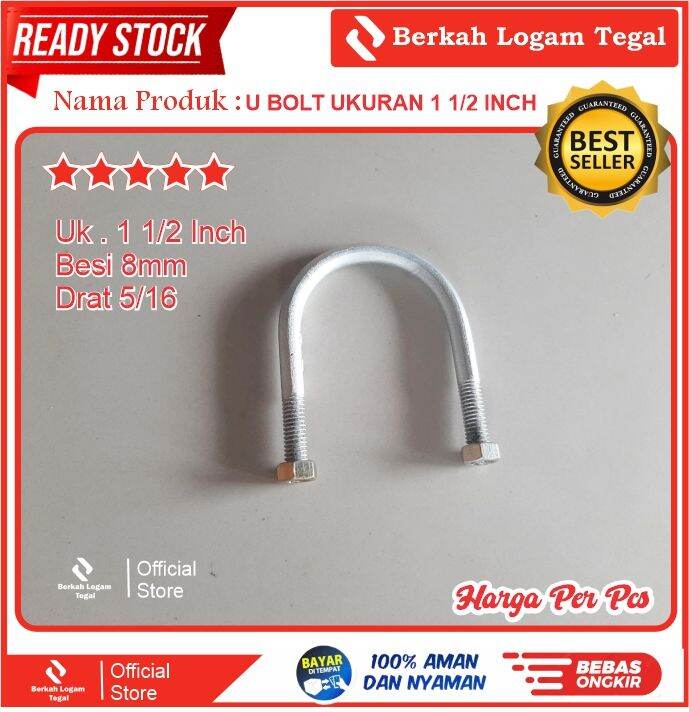 U Bolt 1 1/2 inch / Klem Pipa Besi / Pengencang Pipa / Baud U Grosir Termurah | Lazada Indonesia