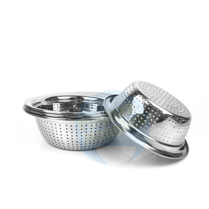 Stainless Steel Colander Perforated Bowl (20cm / 22cm / 24cm / 26cm ...