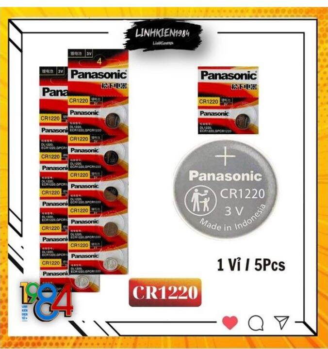 Pin khuy cúc áo Cr1220 3V Lithium Pana | Lazada.vn