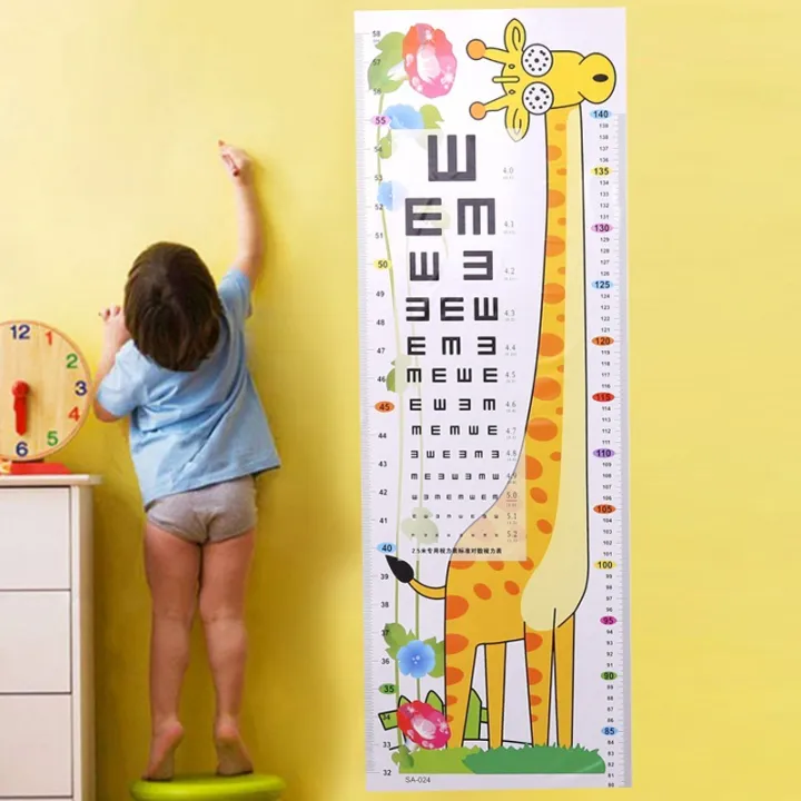 Kids Growth Chart Height Wall Sticker Measure Cartoon Wall Stickers ...