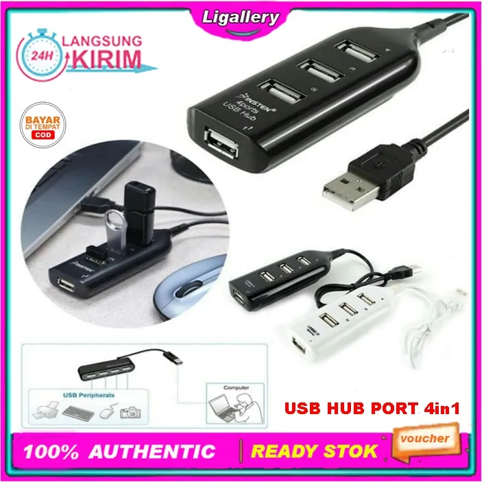 [Multifungsi] 1 Pcs USB Hub Port 4in1 Colokan Usb Komputer 4IN1 Sambungan Penghubung Laptop ...