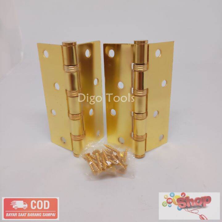 Engsel Pintu Kuning Jendela Tebal Sepasang 4 Inci | Lazada Indonesia