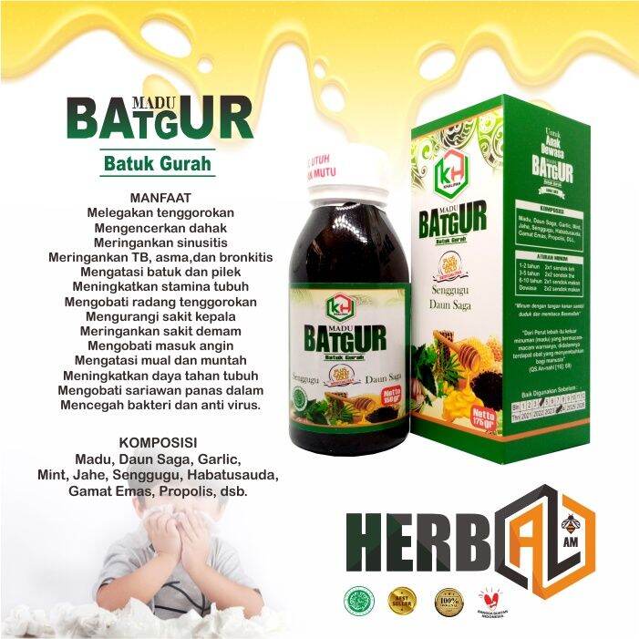 Madu Gurah Batuk - Madu BatGur Batuk Gurah Sariawan sirup gurah 150 gr ...