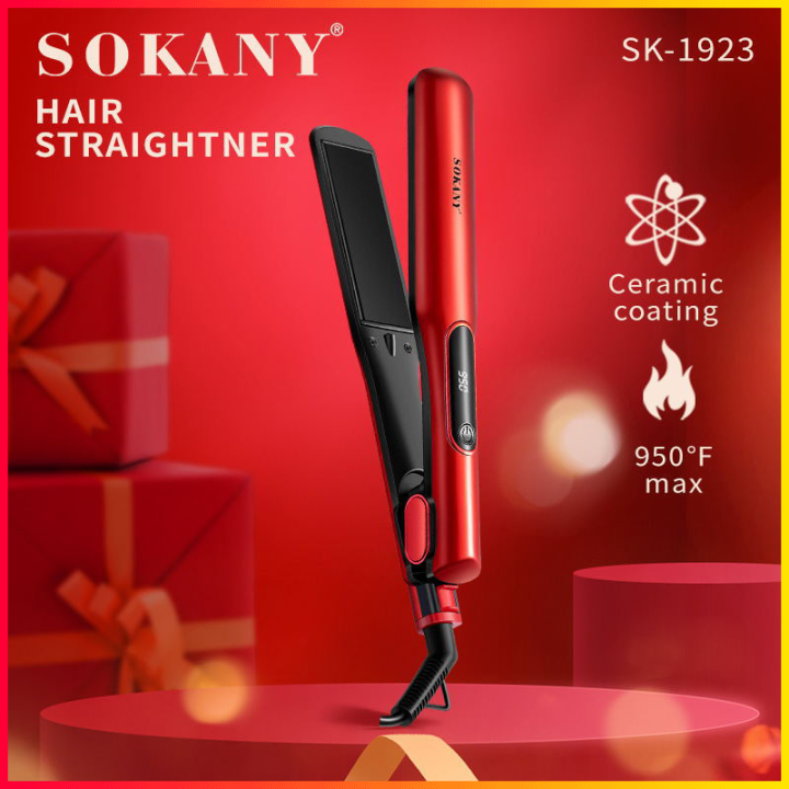 Sokany Hair Straightener SK-1923 Professional Edition Electric Fast perm design infrared ion ...