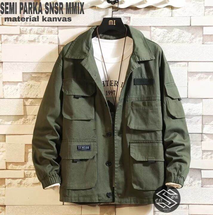 JAKET SEMI PARKA PRIA / JAKET PARKA SNSR / JAKET PRIA TERLARIS / Jaket ...