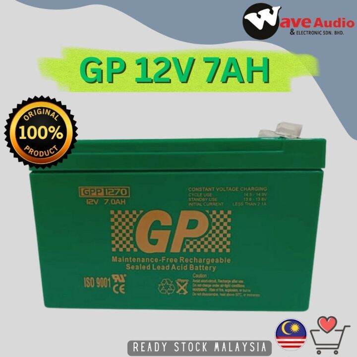 [Original] GP (GPP1270) 12V 7.0AH Sealed Lead Acid Battery GENUINE ...