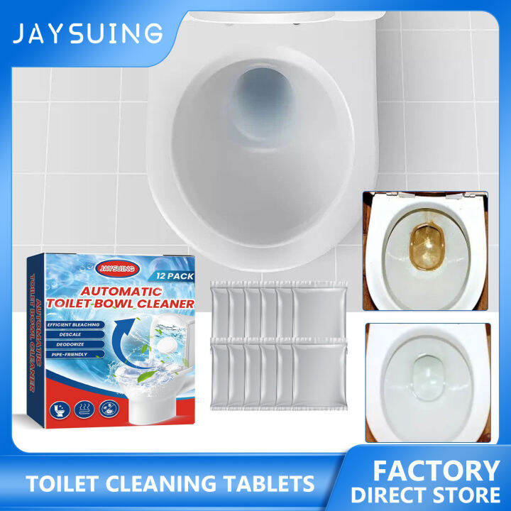 Jaysuing Toilet Cleaning Tablets Flush Deodorizes Toilet Automatic ...