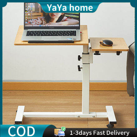 Adjustable height and angle Foldable work table Nightstand with 4 brake ...