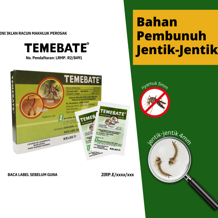 Temebate - Ubat Jentik Jentik Nyamuk ; Mosquito Larvae Killer ...