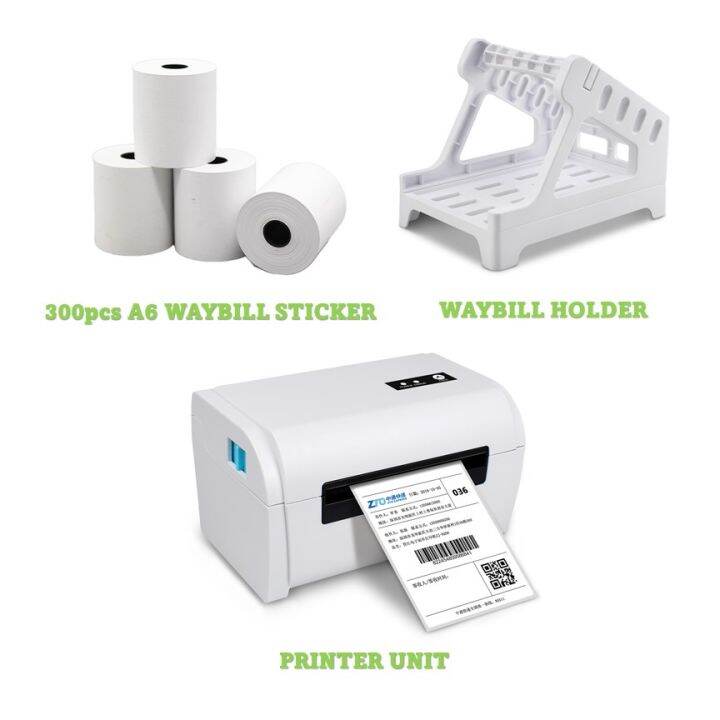 Waybill Thermal Printer (USB + Bluetooth) | FREE WAYBILL HOLDER & A6 ...