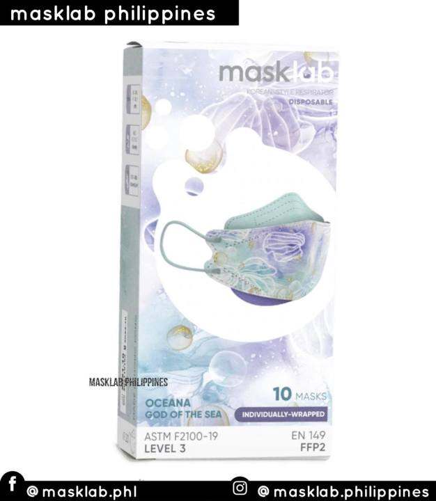 masklab : OCEANA ADULT KF KOREAN-STYLE RESPIRATOR 2.0 (BOX OF 10, INDIVIDUALLY-WRAPPED) - KF94 ...