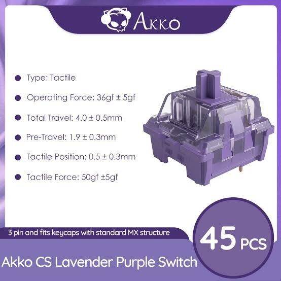 Akko CS Lavender Purple switch Tactile mechanical keyboard | Lazada ...