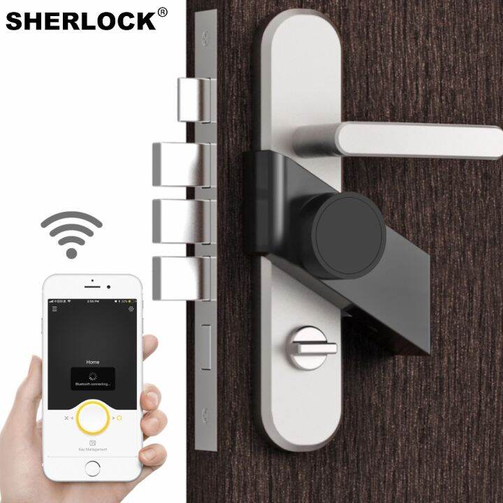 【koku metals】 Sherlock S3 Silver/Black Smart lock Bluetooth-compatible ...