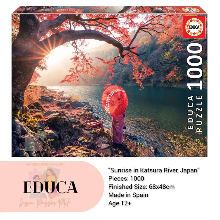 Educa 1000 piece Jigsaw Puzzle - Sunrise in Katsura River | Lazada PH