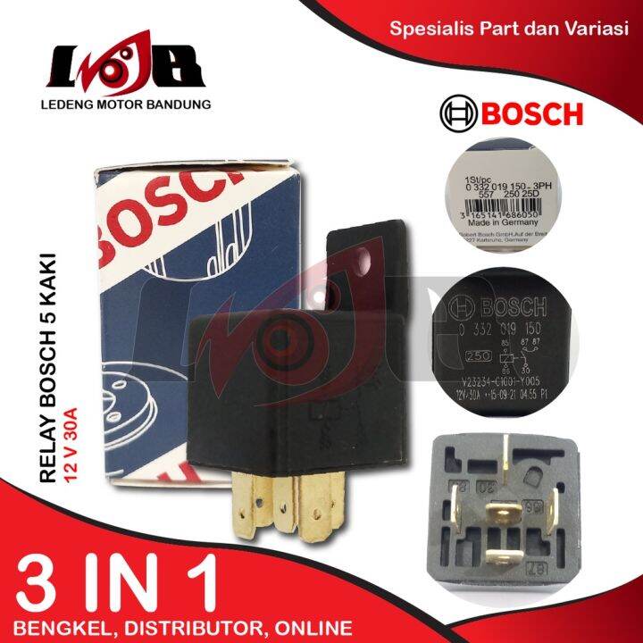 Relay Bosch 12v Kaki 5 Pin 30a Rellay Original Asli Relai Motor Mobil ...