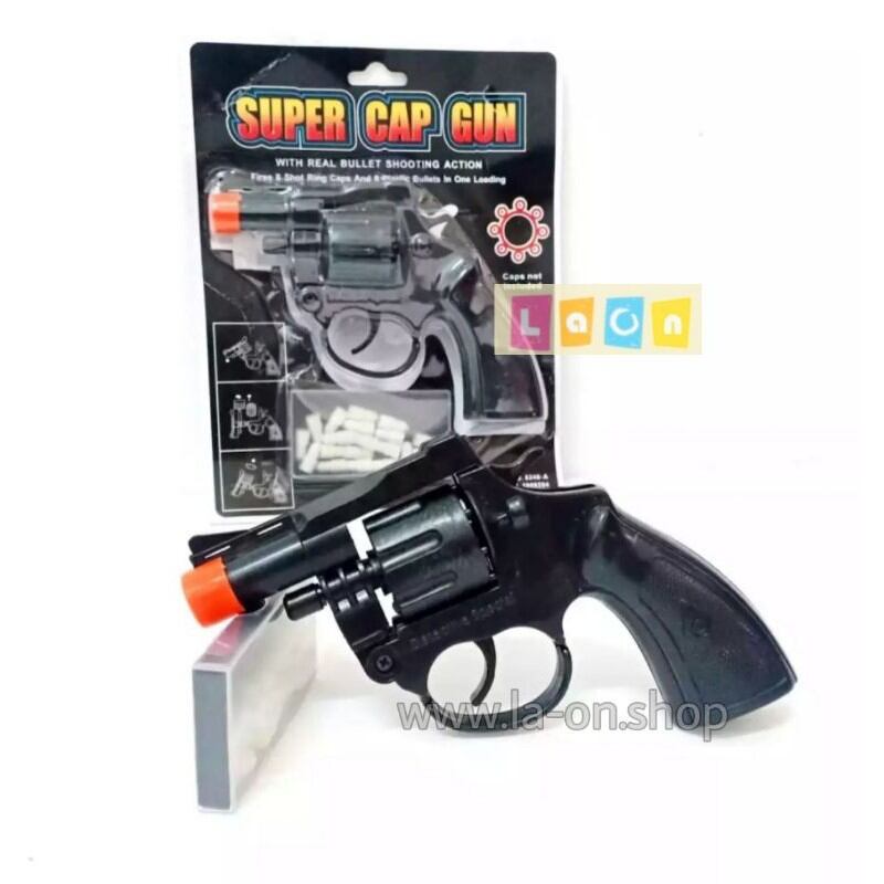 ปืนแกป ปืนแก๊ปลูกโม่ ปืนแก๊ป 8 นัด super cap gun โม่ 8 นัด - Puket Stores