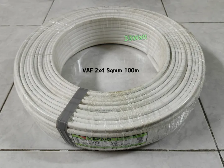 Thai Yazaki สายไฟ VAF 2x4 Sqmm. ขดละ 100 ้มตร | Lazada.co.th