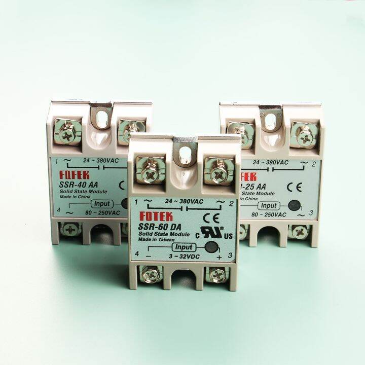 Solid State Relay Module SSR 10A 25A 40A 60A 80A 100A Terminal Control SSR-25DA SSR-40DA SSR ...