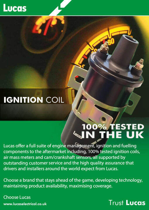 Genuine Lucas Ignition Coil Universal Bottle Type with Resistor for ...