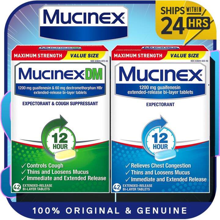 Mucinex DM Maximum Strength 12 Hr | Mucinex Chest Congestion Maximum ...