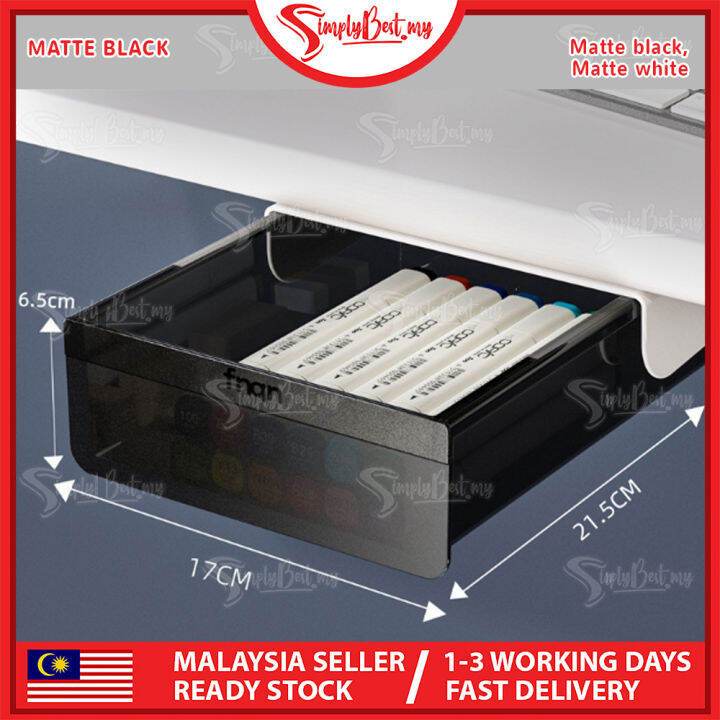 SIMPLYBEST Invisible Under Desk Drawer Table Stationary Add On Drawer ...