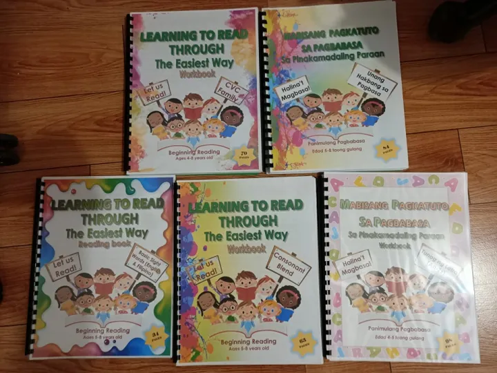 READING WORKBOOK / ENGLISH AND FILIPINO/ (COMPLETE SET WITH 5 READING ...