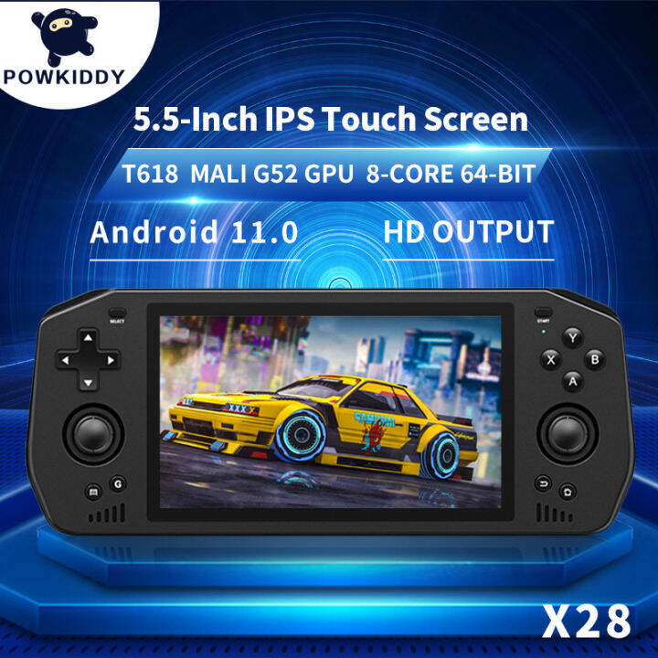 POWKIDDY X28 Android 11.0 System Handheld R Game Console 5.5 Inch HD ...