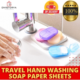 Portable Travel Mini Hand Washing Anti-Bacterial Soap Cleansing Paper ...