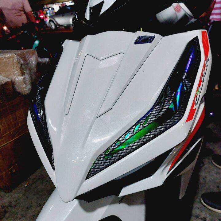 VV . vlrf07 Honda Click V3 V2 - 3 in 1 carbon garnish for (Do not fade ...