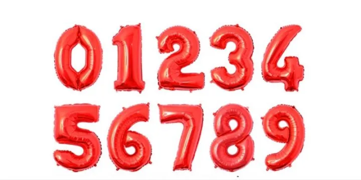 Balon Angka merah 40 cm | Lazada Indonesia