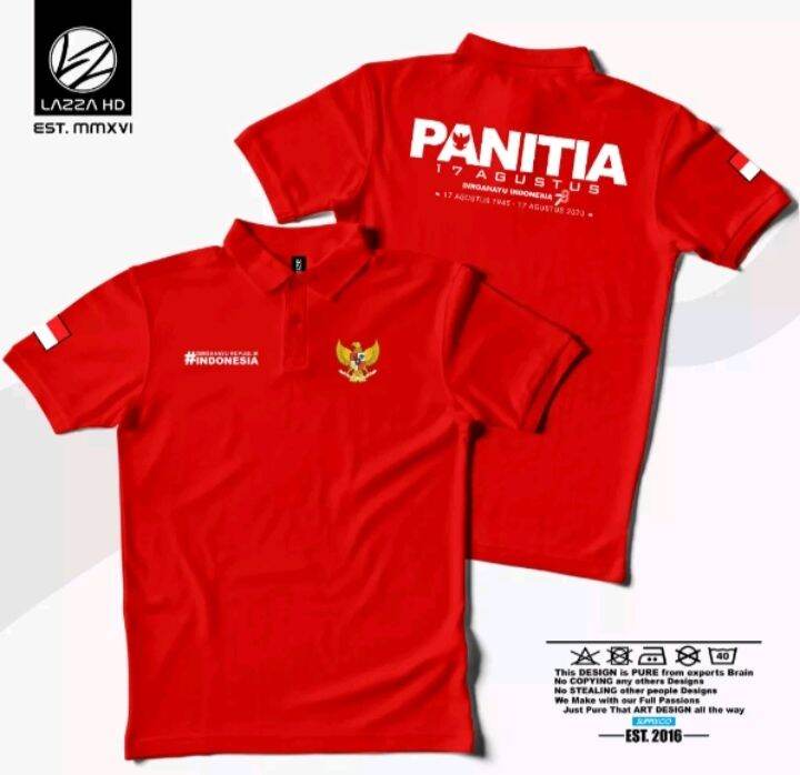 POLO SHIRT 17 AGUSTUS 78TH INDONESIA MERDEKA-KAOS POLO PANITIA 17 ...