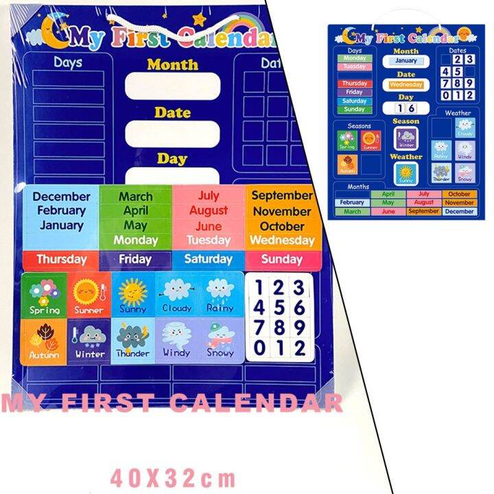 Circle Learning Education Time Center Calendar Cards Classroom ...