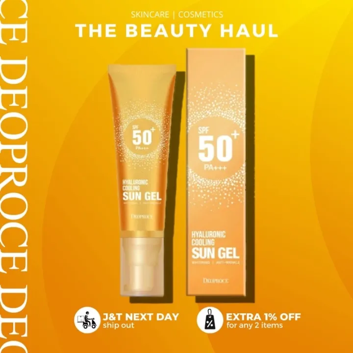 Deoproce Hyaluronic Cooling Sun Gel SPF50 PA (50ml) Hyaluron Serum ...
