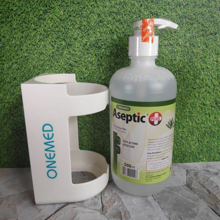Hand Sanitizer Aseptic Plus 500 ml Dengan Bracket Dinding | Lazada ...