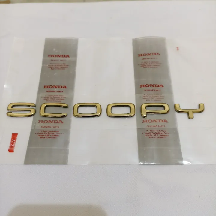 emblem logo tulisan scoopy gold timbul 2010 2021 2022 kode k2f original ...