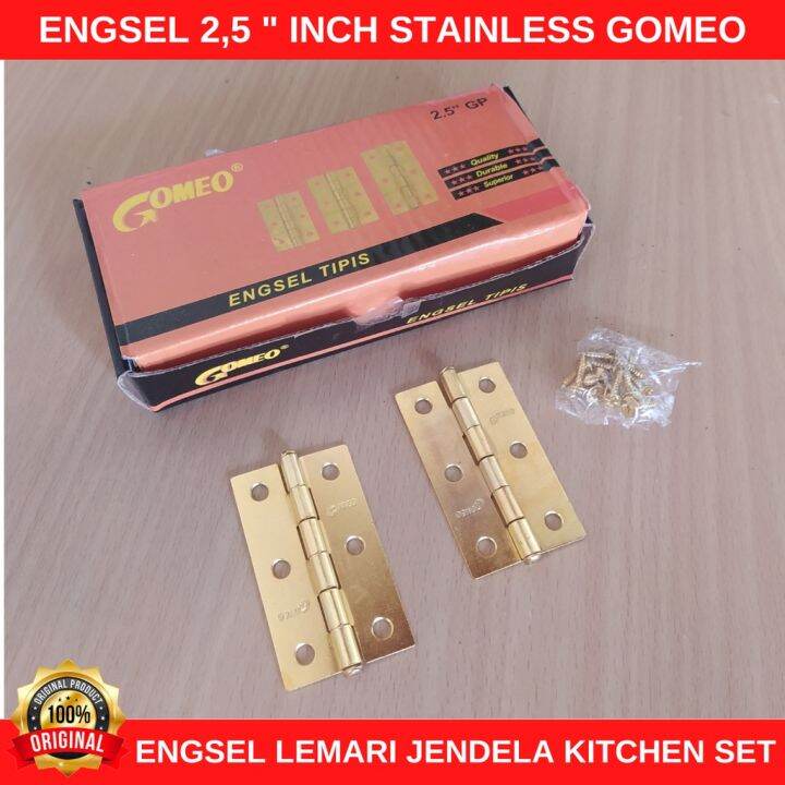 Engsel Kecil 2,5" inch Gomeo Mini Stainless Engsel Tipis Plat Jendela ...