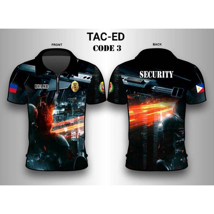 SECURITY OFFICER GUARD DEFENDER High Quality Full Sublimation Polo ...
