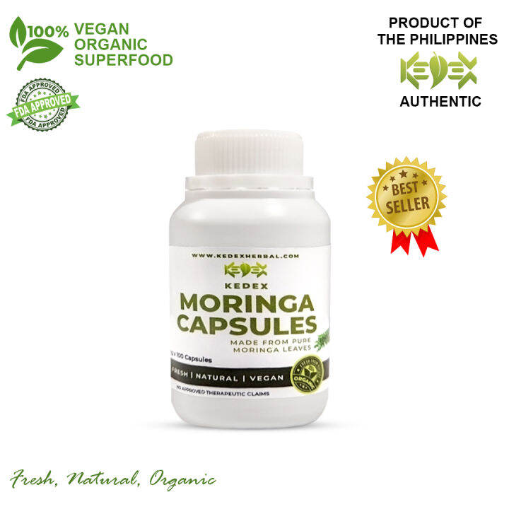 Organic Moringa Malunggay Capsule 100s - Premium Authentic Original ...
