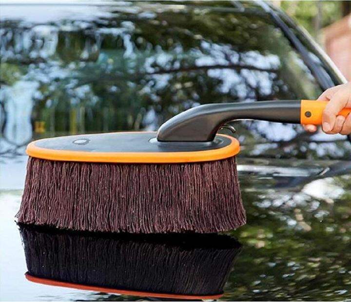 Car Wash Brush 360° Rotation Car Wax Drag Nano Fiber Car Wash Brush Car ...