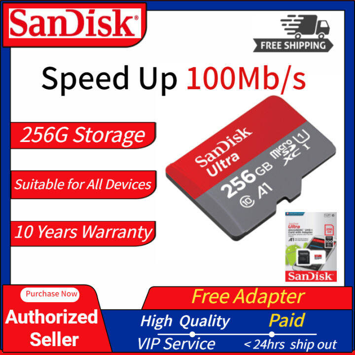 SanDisk 256GB MicroSD Card 256GB MicroSD TF Card 256GB A1 Memory Card ...