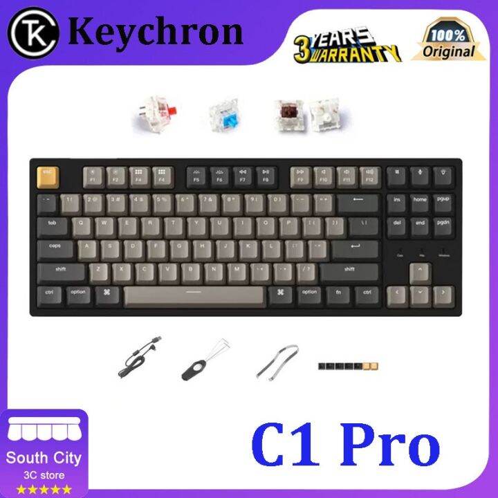 Keychron C1 Pro Lightly Customized Mechanical Keyboard 80% Layout TKL ...