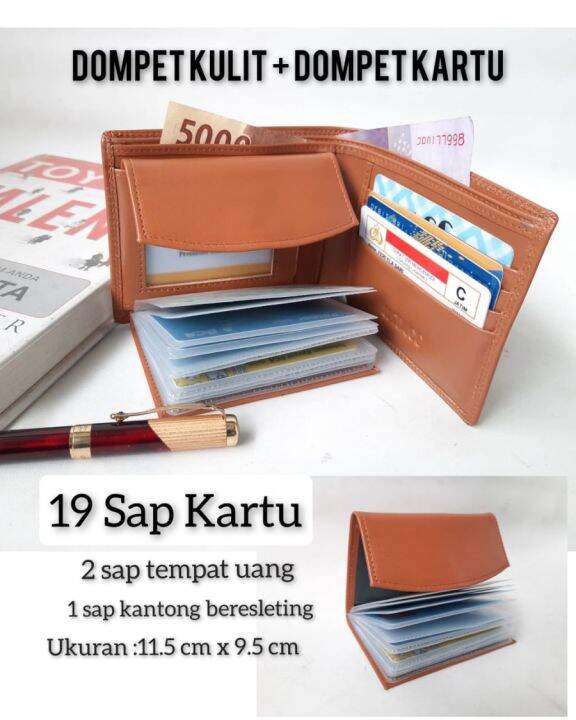 Dompet Kulit Kartu SAPI. Dompet Kulit Kartu 2 in 1. Dompet Kartu Slot ...