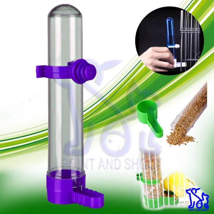 (MP) Bird Food / Water Feeder - 70ml (16x6x3cm) - Purple | Lazada PH
