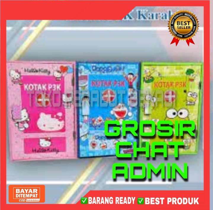 (TPB)KOTAK OBAT P3K KARAKTER DORAEMON KEROPPI HELLO KITTY PPPK | Lazada ...