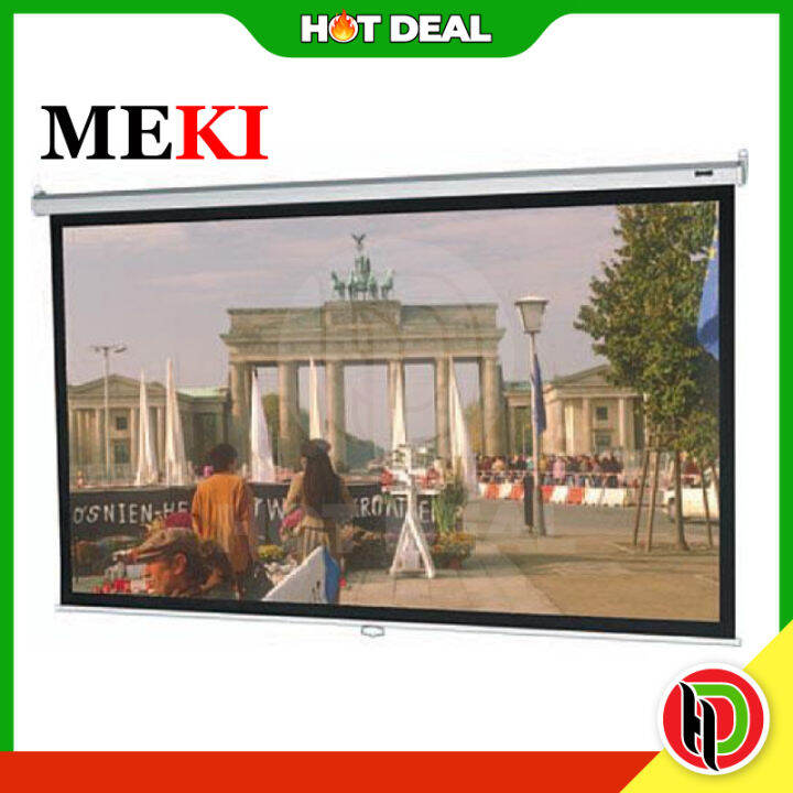 Hotdeal Meki 120"D 72" x 96" ( 6x8 ) Manual Projector Wall Screen ...