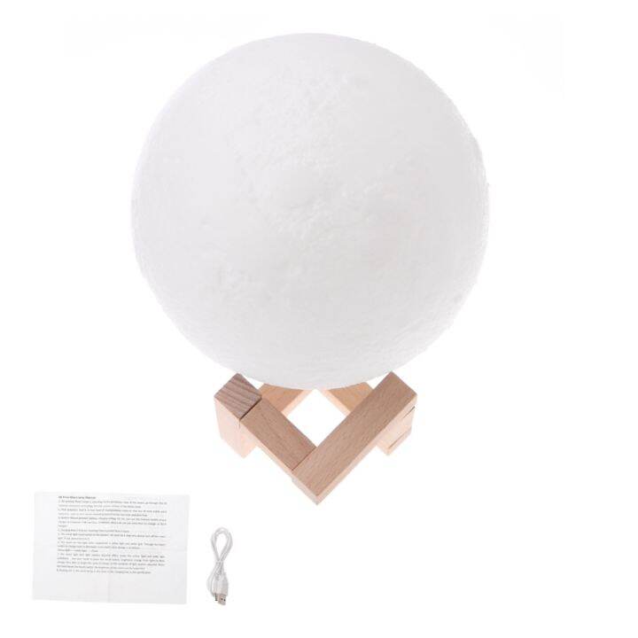 3D Magical LED Luna Night Light Moon Lamp Desk USB Charging Touch ...
