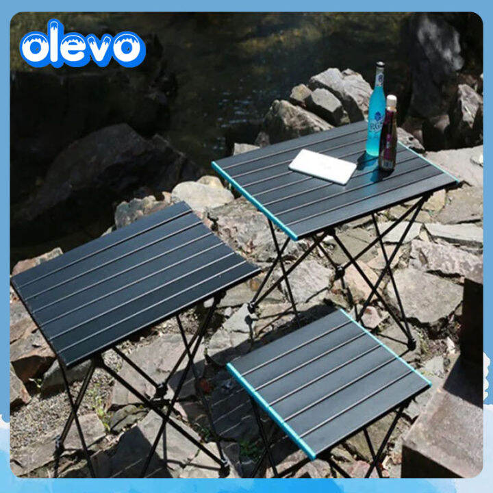 olevo โต๊ะพับอลูมิเนียมอัลลอยด์ โต๊ะตั้งแคมป์ โต๊ะสนาม น้ำหนักเบาพกพา ...