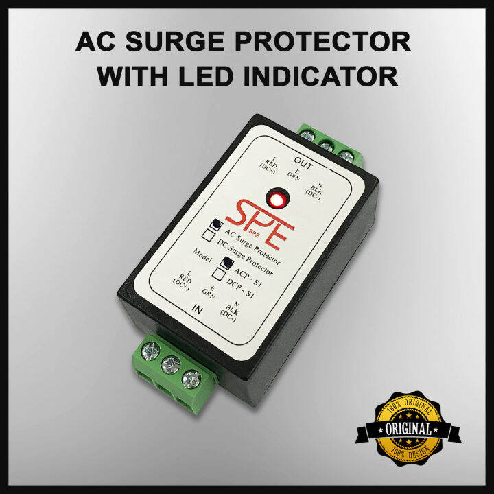 AC Surge Protector with LED Indicator 3pin Connector 240V Lightning ...