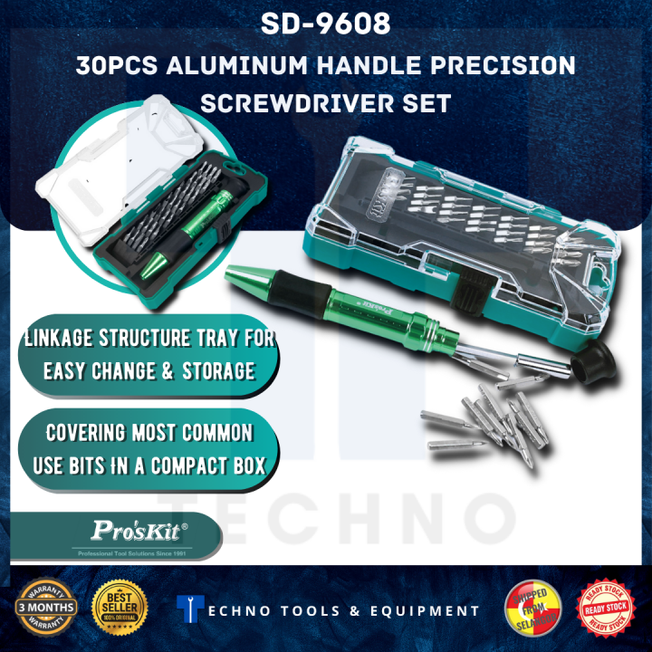 PRO'SKIT SD-9608 30pcs Aluminum Handle Precision Screwdriver Set | Lazada