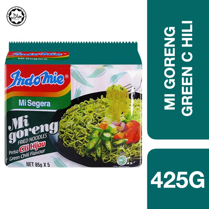 Indomie Mi Goreng Green Chili Flavour 425g ++ อินโดมี่ หมี่โกเรงรสพริก ...
